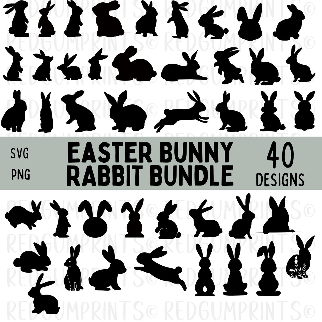 Easter Bunny SVG Bundle, Easter SVG, Bunny Svg, Rabbit Svg, Bunny ...