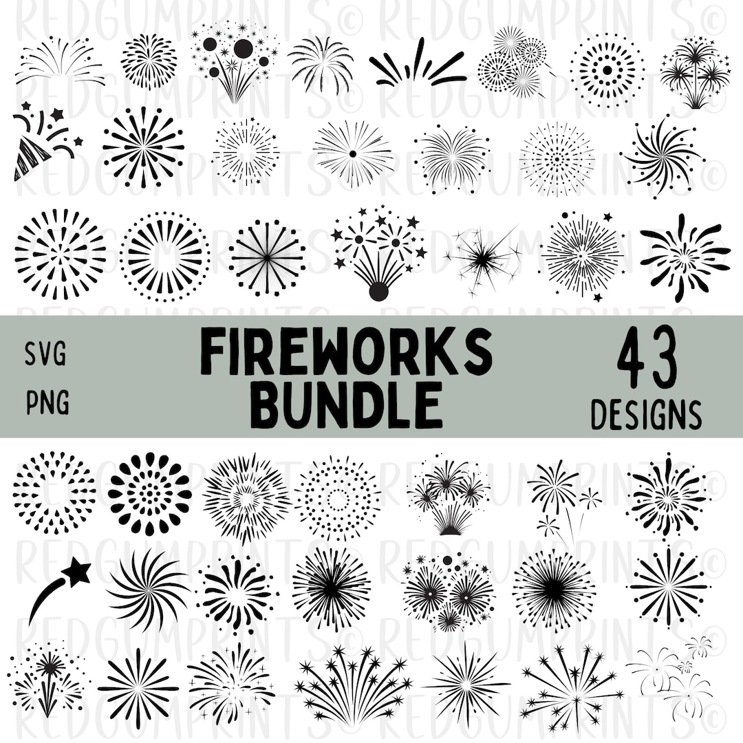 Fireworks SVG Bundle, Fireworks SVG, Crackers Svg, New Years Svg, Bang ...