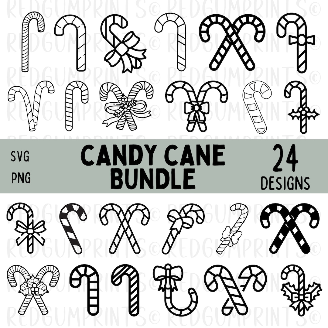 Candy Cane SVG Bundle, Candy SVG, Christmas Svg, Xmas Svg, Cane SVG ...
