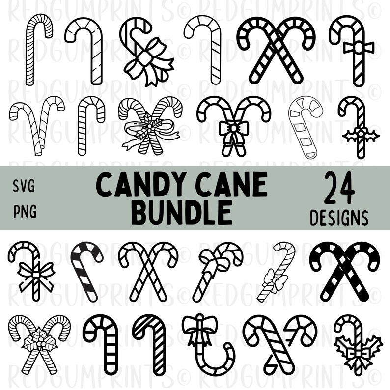 Candy Cane SVG Bundle Candy SVG Christmas Svg Xmas Svg - Etsy