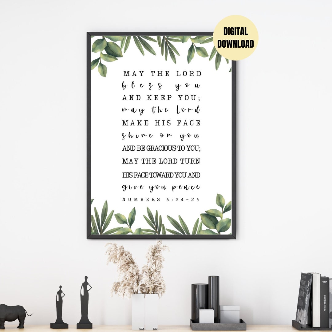 May the Lord Bless You and Keep You, Numbers 6:24, Scripture Art ...
