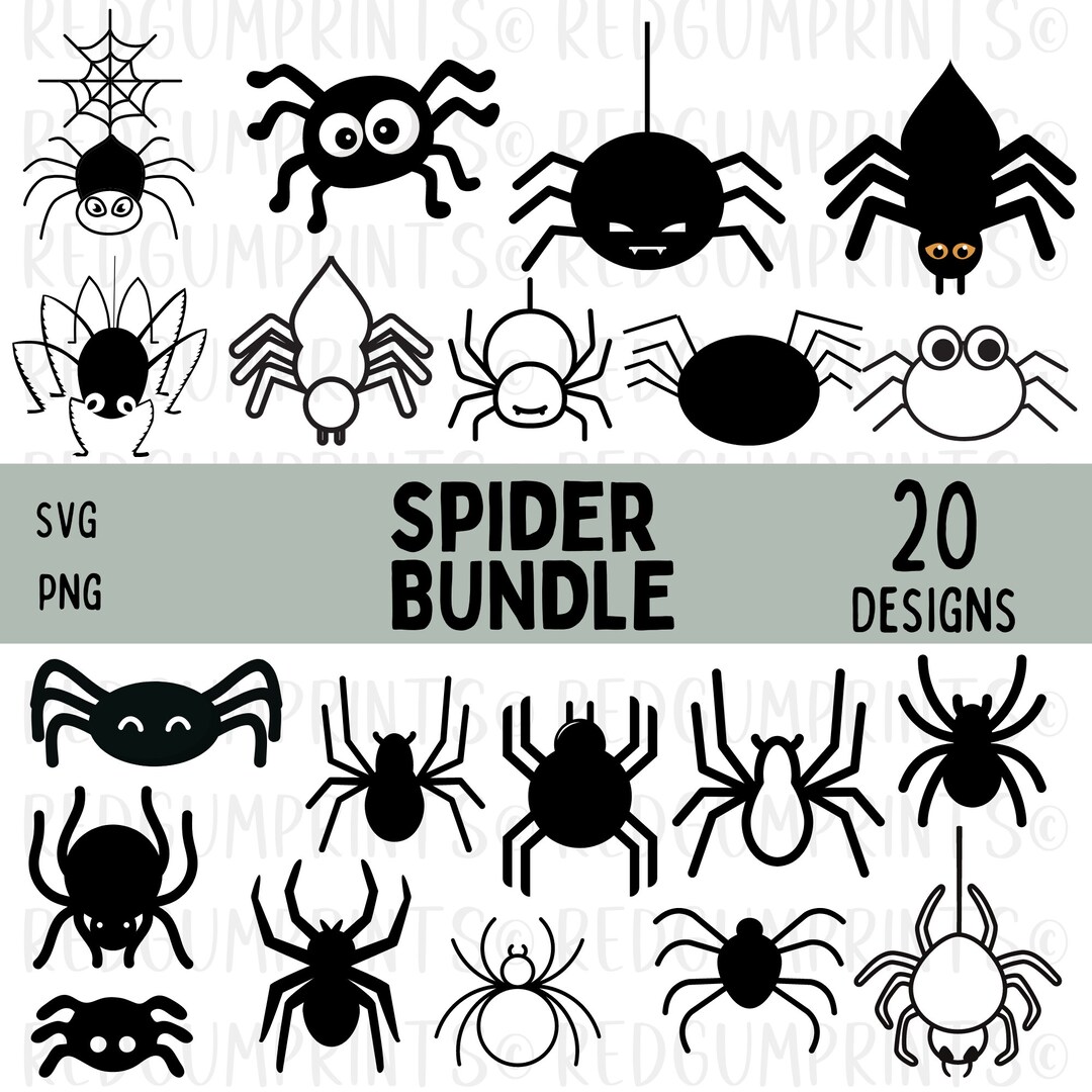 Spider SVG Bundle, Spider SVG, Halloween, Insect Svg, Png, Svg Files ...