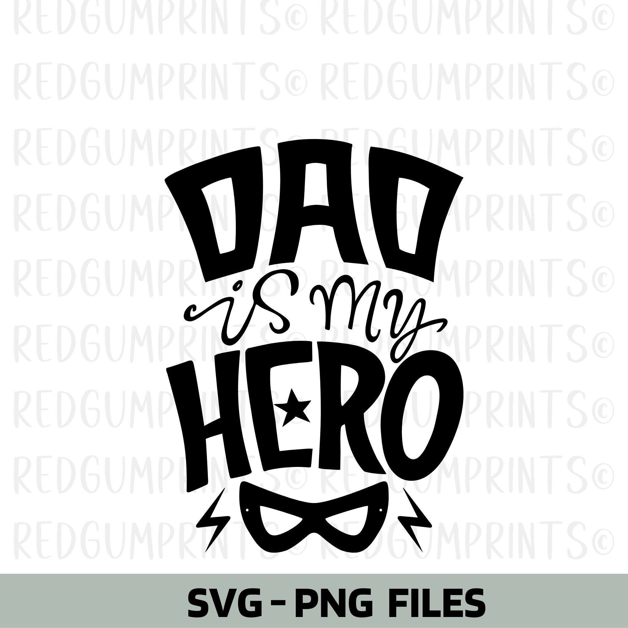 Dad is My Hero SVG Cricut Cut Files Fathers Day Svg Digital - Etsy