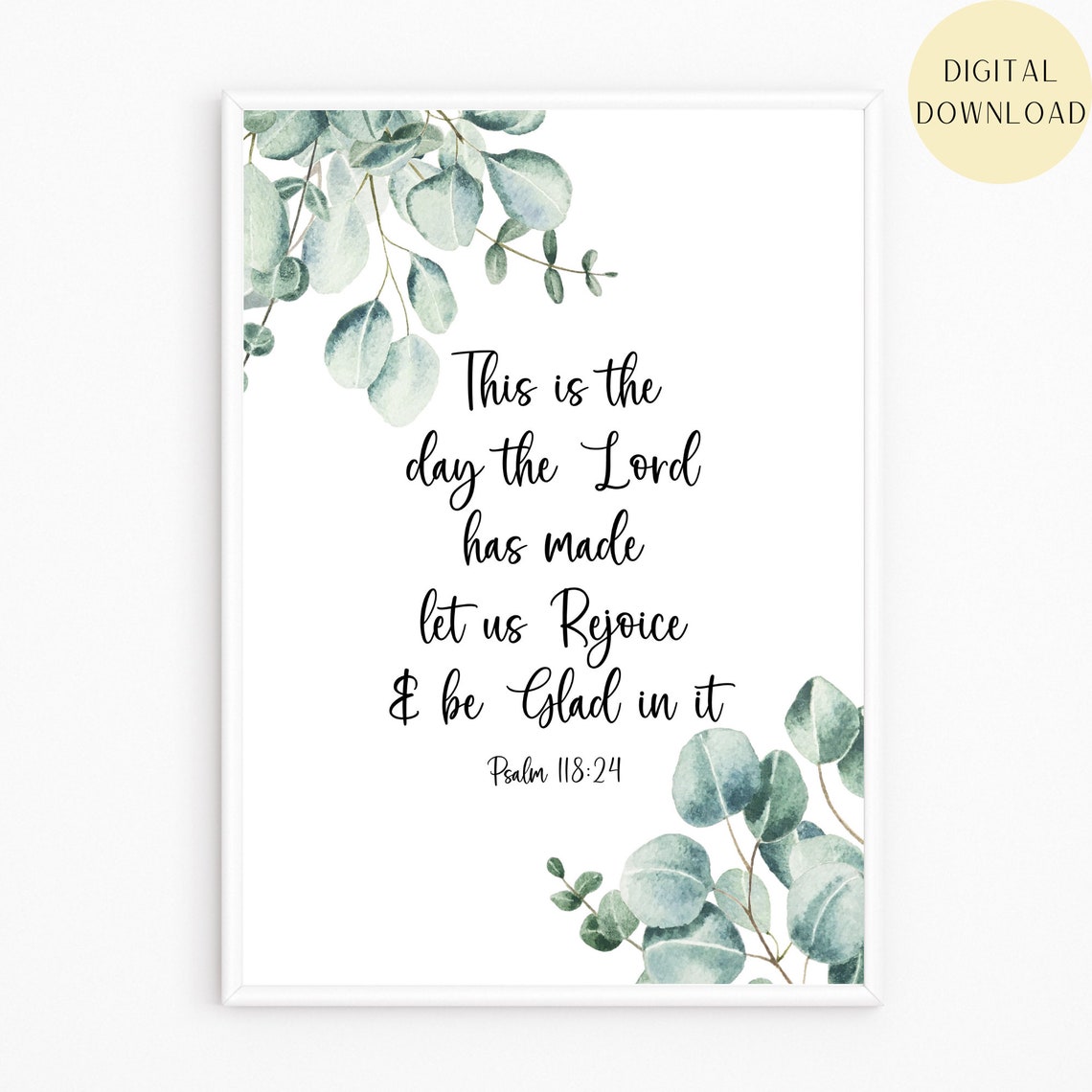 Bible Verse Wall Art Psalm 118-24 This is the Day the Lord Has - Etsy