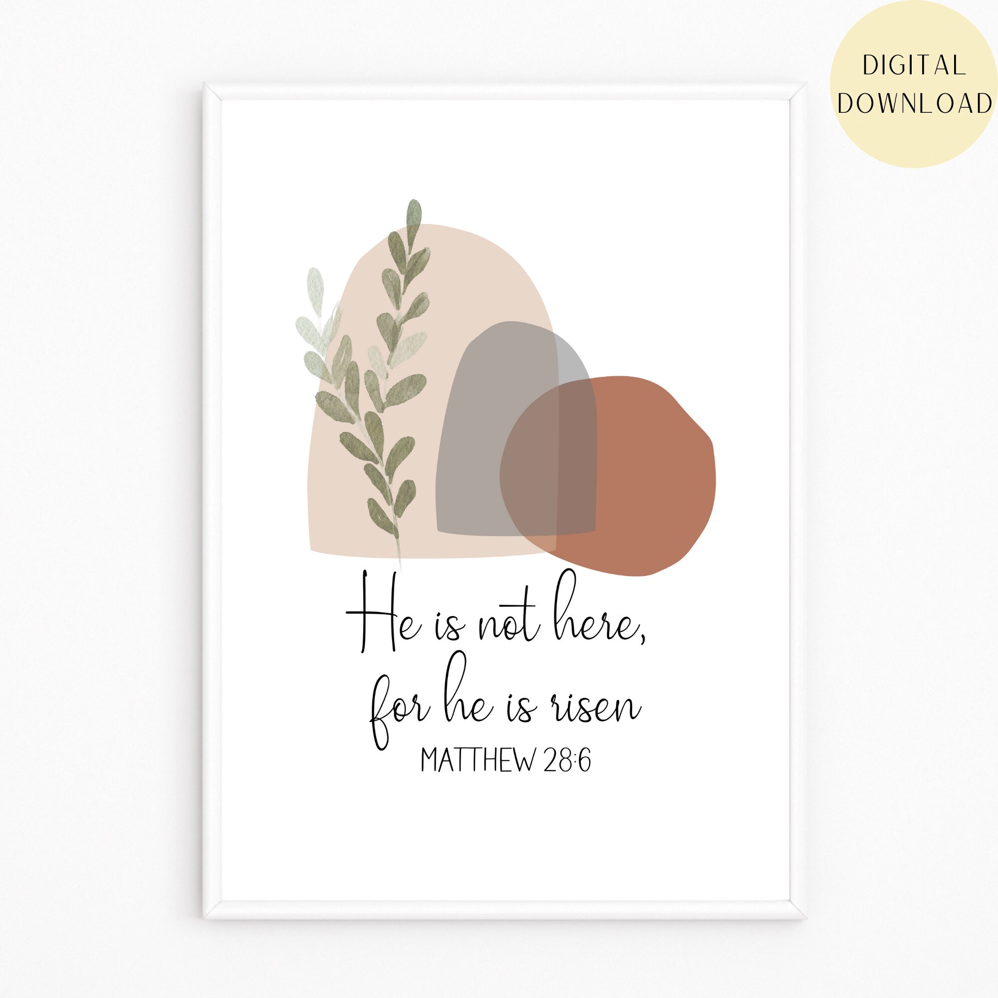 He is Risen Print Matthew 28:6 Digital Download Bible - Etsy