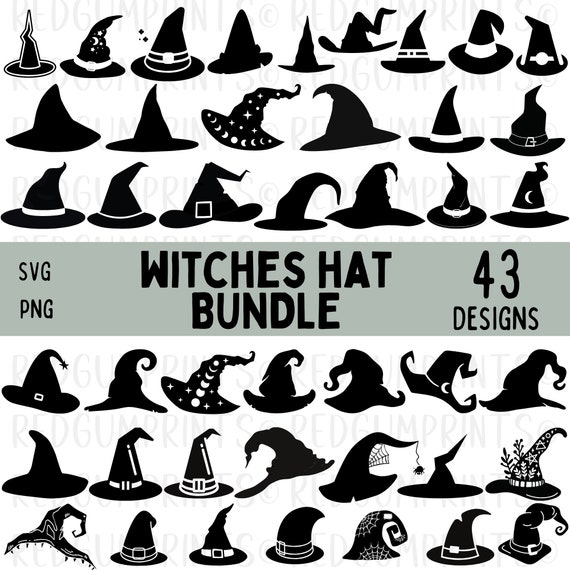 Witches Hat SVG Bundle Hat SVG Witchcraft Svg Halloween - Etsy