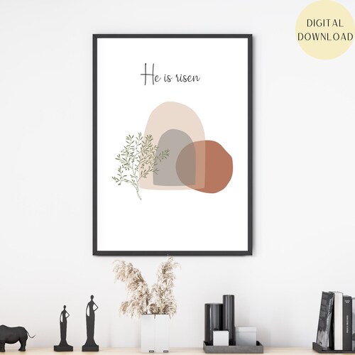 He is Risen Wall Art Resurrection Prints Easter Wall Art - Etsy