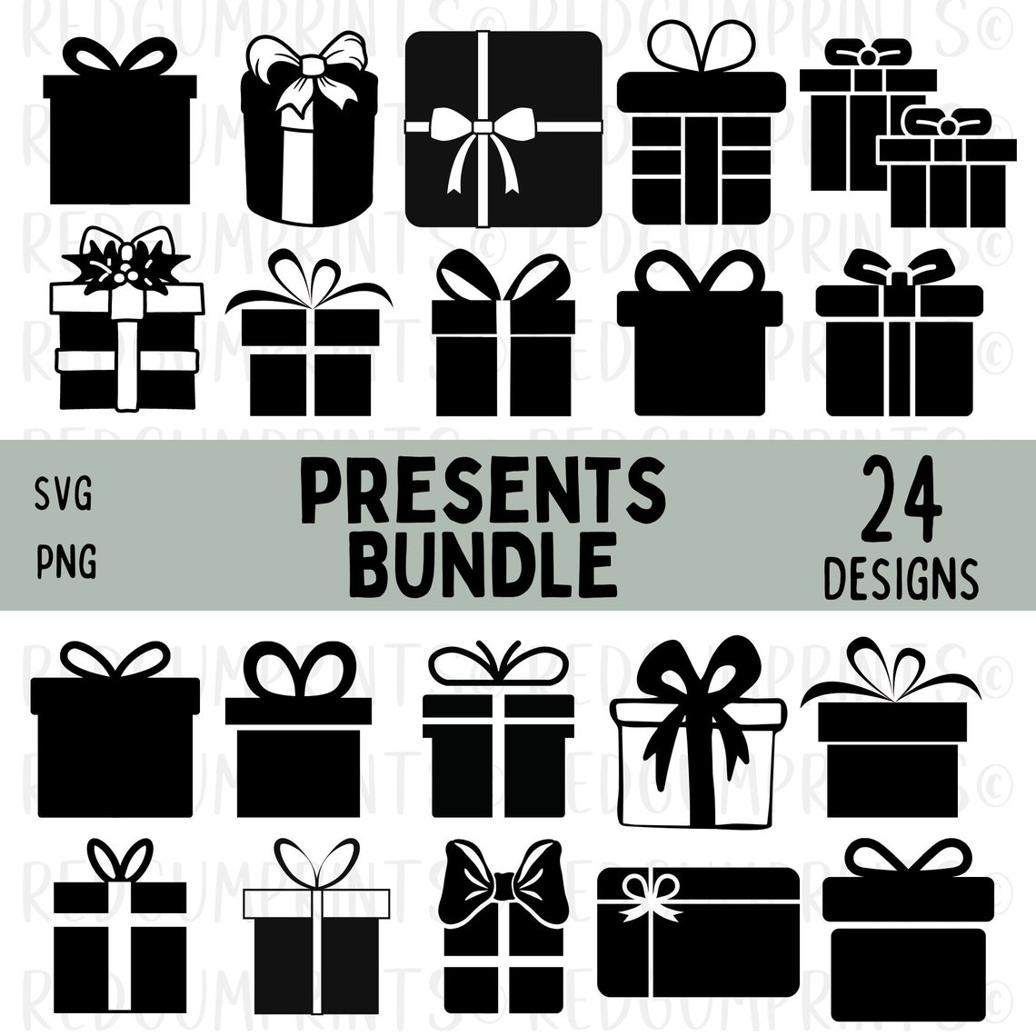 Presents SVG Bundle Present SVG Gift Svg Gift Box Svg - Etsy