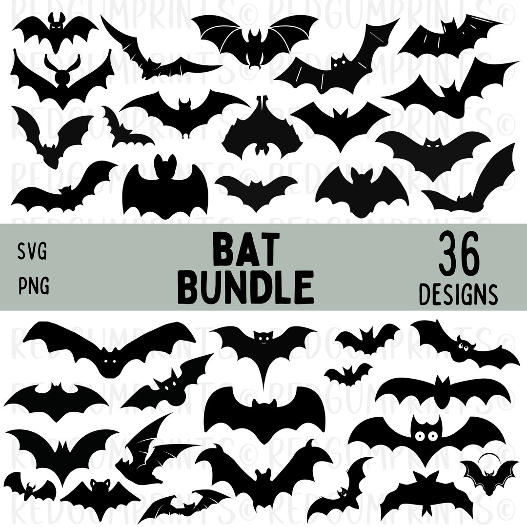 Bat SVG Bundle, Halloween Bat SVG, Bat, Halloween, Night Bat SVG, Png ...