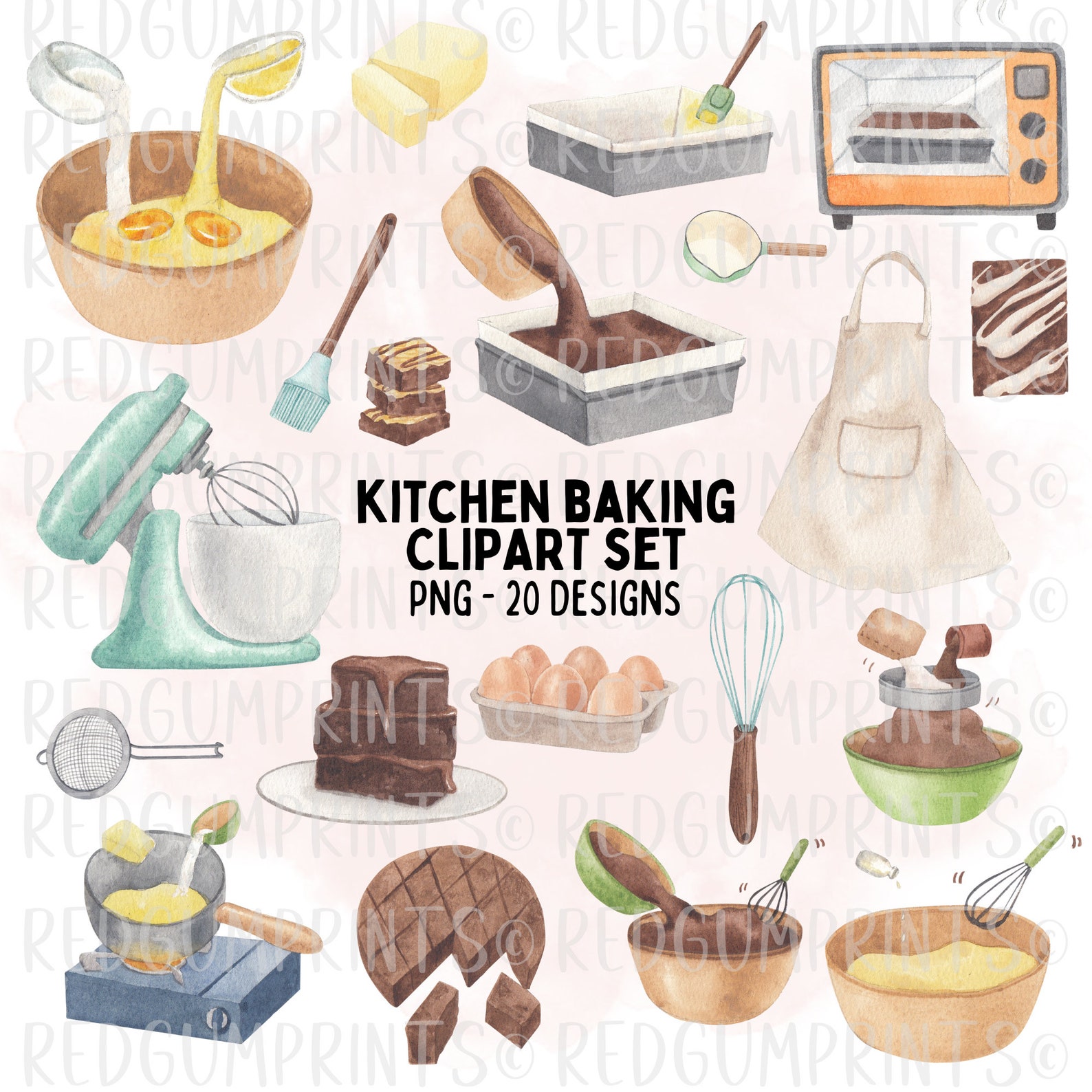Kitchen Baking Clipart Kitchen Clipart PNG Baking Clipart - Etsy