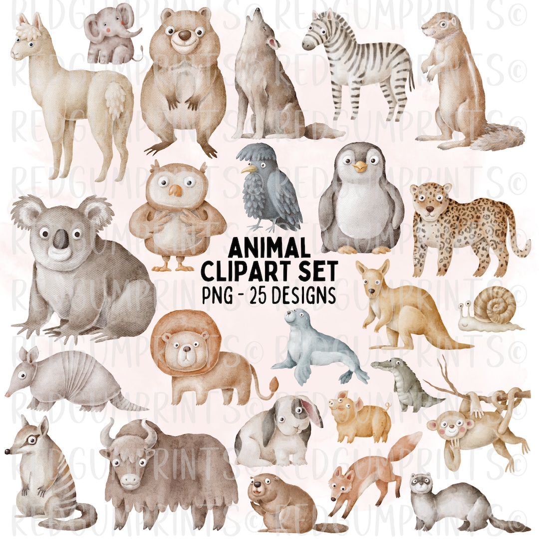 Animal Clipart, Animal PNG, Clip Art, Wild Animals, Safari Animals ...
