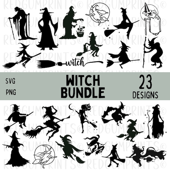 Hexen SVG Bundle Besenstab SVG Witchcraft svg Halloween - Etsy.de