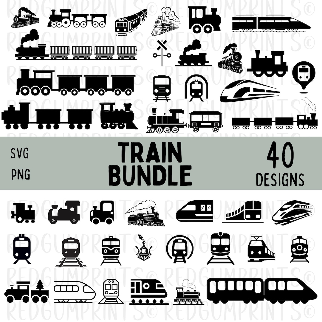 Train SVG Bundle, Train SVG, Trains Svg, Transport Svg, Locomotive SVG ...