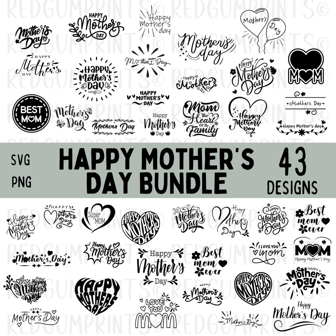 Happy Mothers Day SVG Bundle, Mothers SVG, Mum Svg, Happy Svg, Day SVG ...