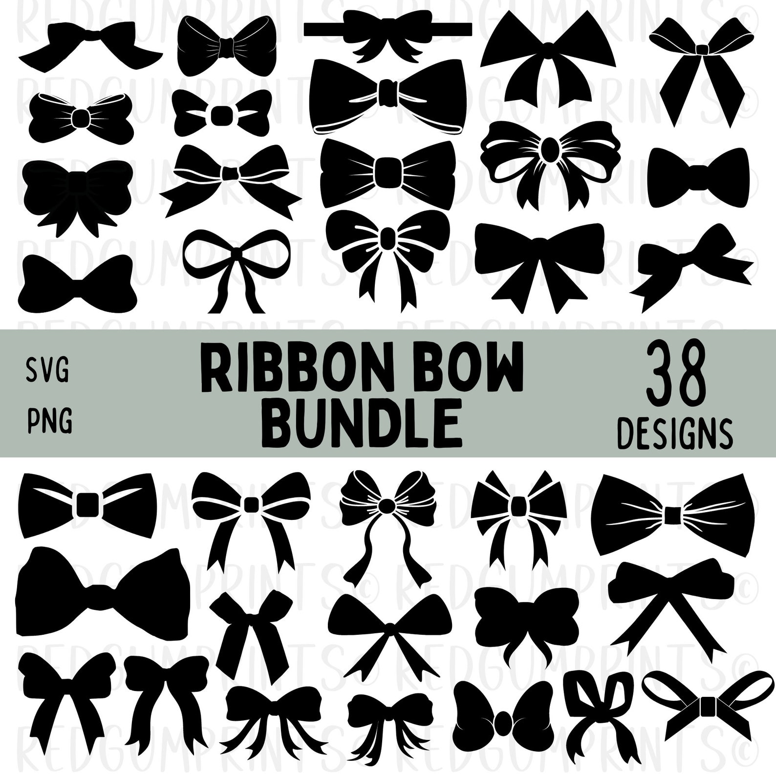 Ribbon Bow Svg Bundle Ribbon Svg Bow Svg Present Svg Bow Etsy