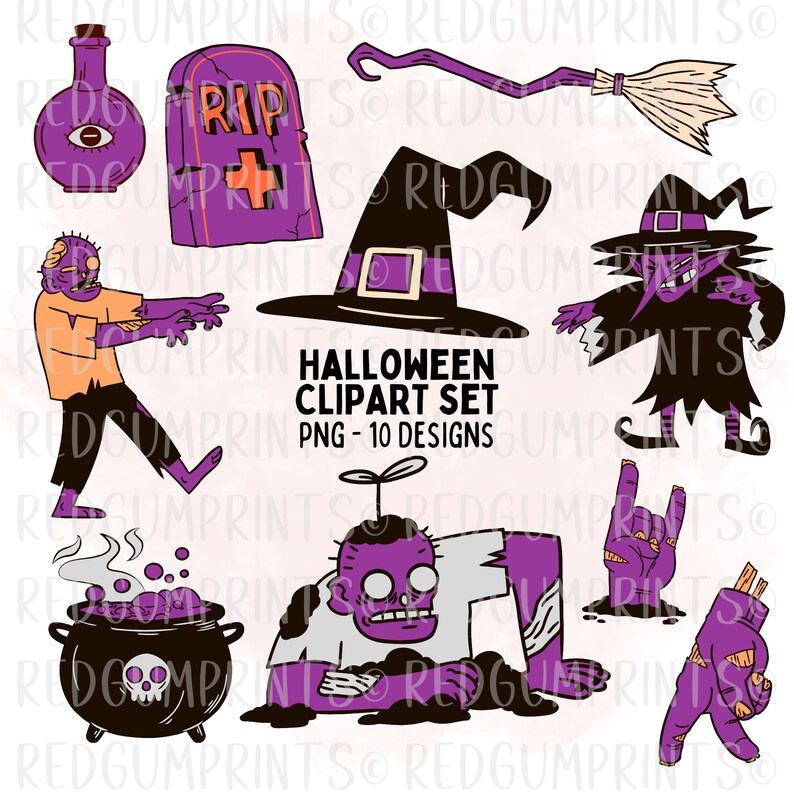 Halloween Clipart Halloween PNG Clip Art Witch Cauldron - Etsy