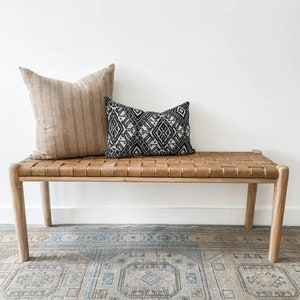 Woven Natural Leather Strap Bench Saddle - Etsy