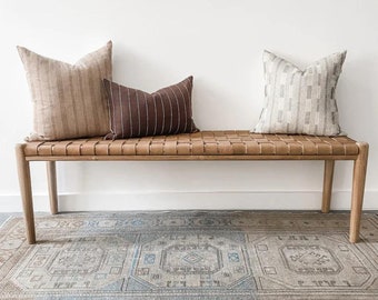 Leather Strap Bench - Etsy