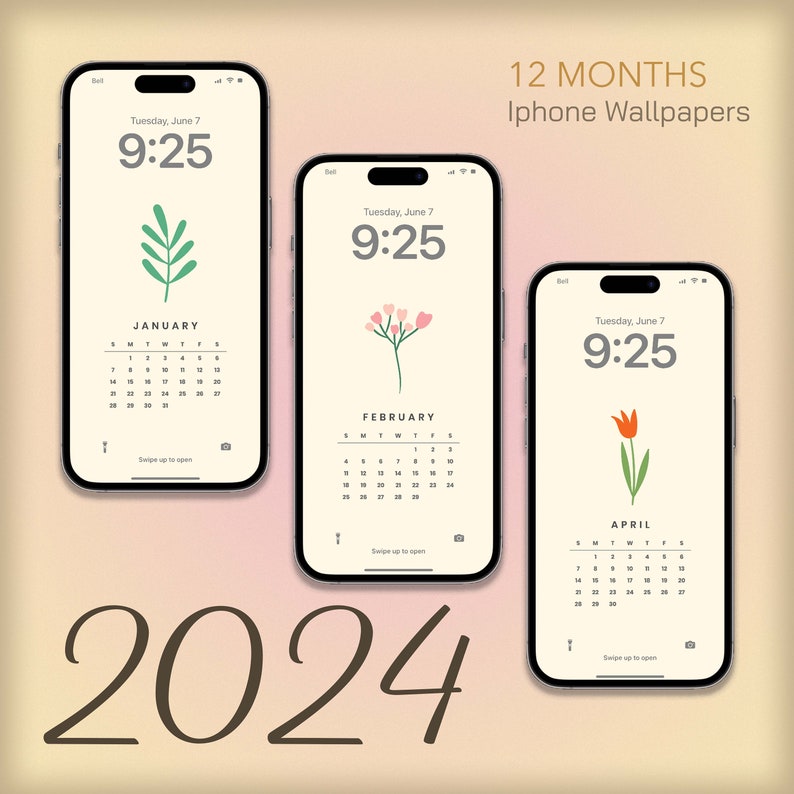 2024 iPhone WALLPAPERS Aesthetic , Calendar Wallpapers , iPhone ...