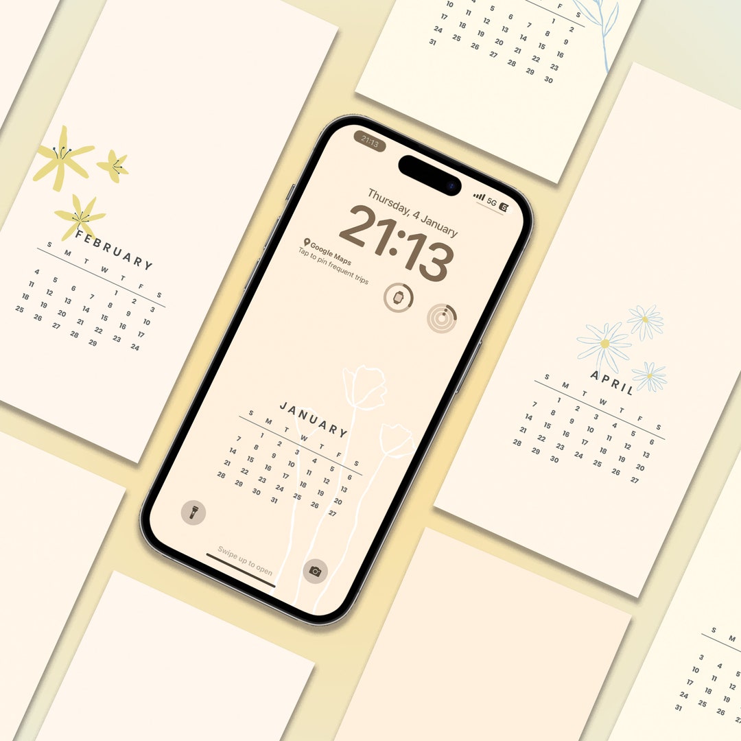 2024 iPhone WALLPAPERS Aesthetic , 12 Months Wallpapers , iPhone ...