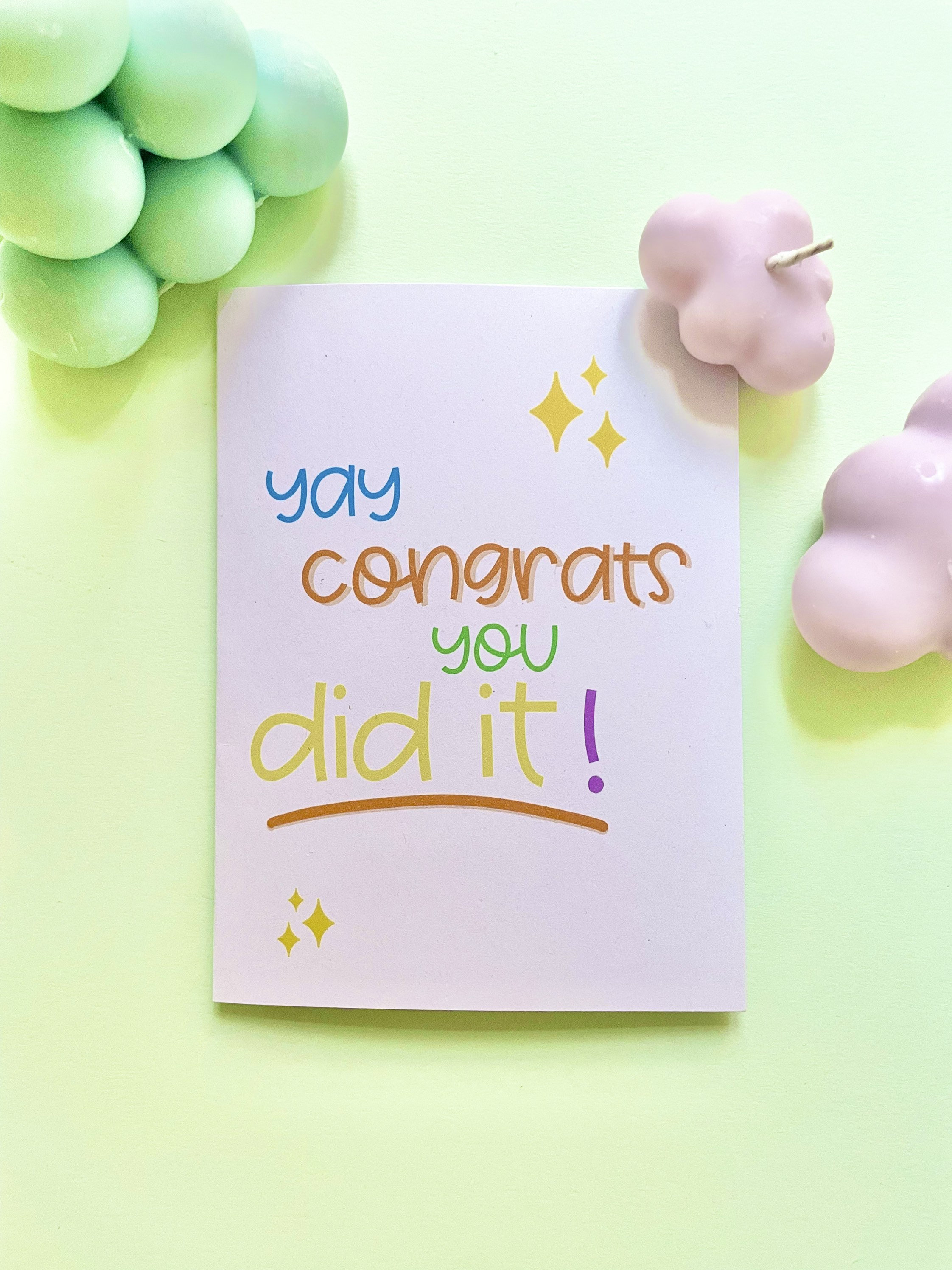 Congratulations Card Congrats You Did It Card Well Done | Etsy