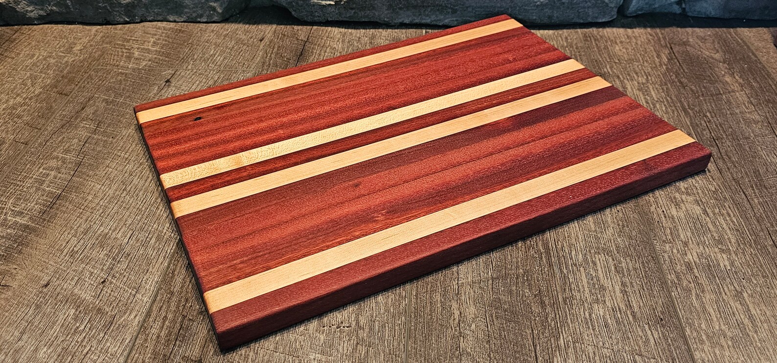 Bloodwood and Maple Edge Grain Cutting Board - Etsy