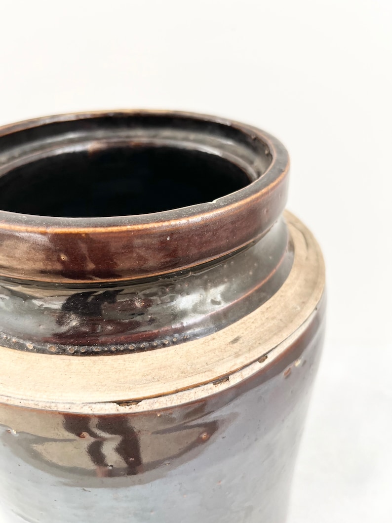 XL Antique Primitive Stoneware Crock - Etsy