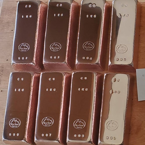 1 Kilo 2.2lbs Copper Bar .999 Fine Hand Poured - Etsy