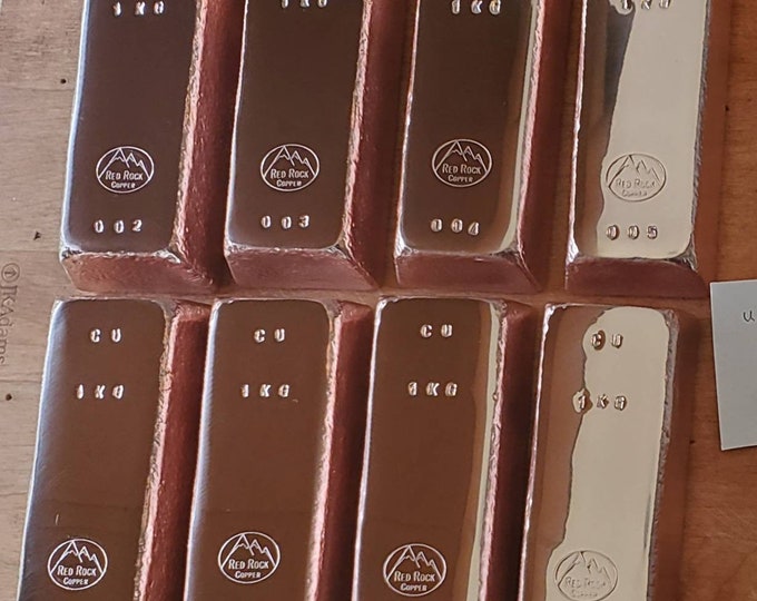 1 Kilo (2.2lbs) Copper Bar .999 Fine Hand Poured - Etsy