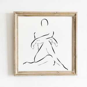 Aesthetic Poster, Body Outline, Line Art Body Drawing Printable Wall ...