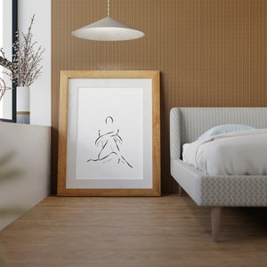 Aesthetic Poster, Body Outline, Line Art Body Drawing Printable Wall ...