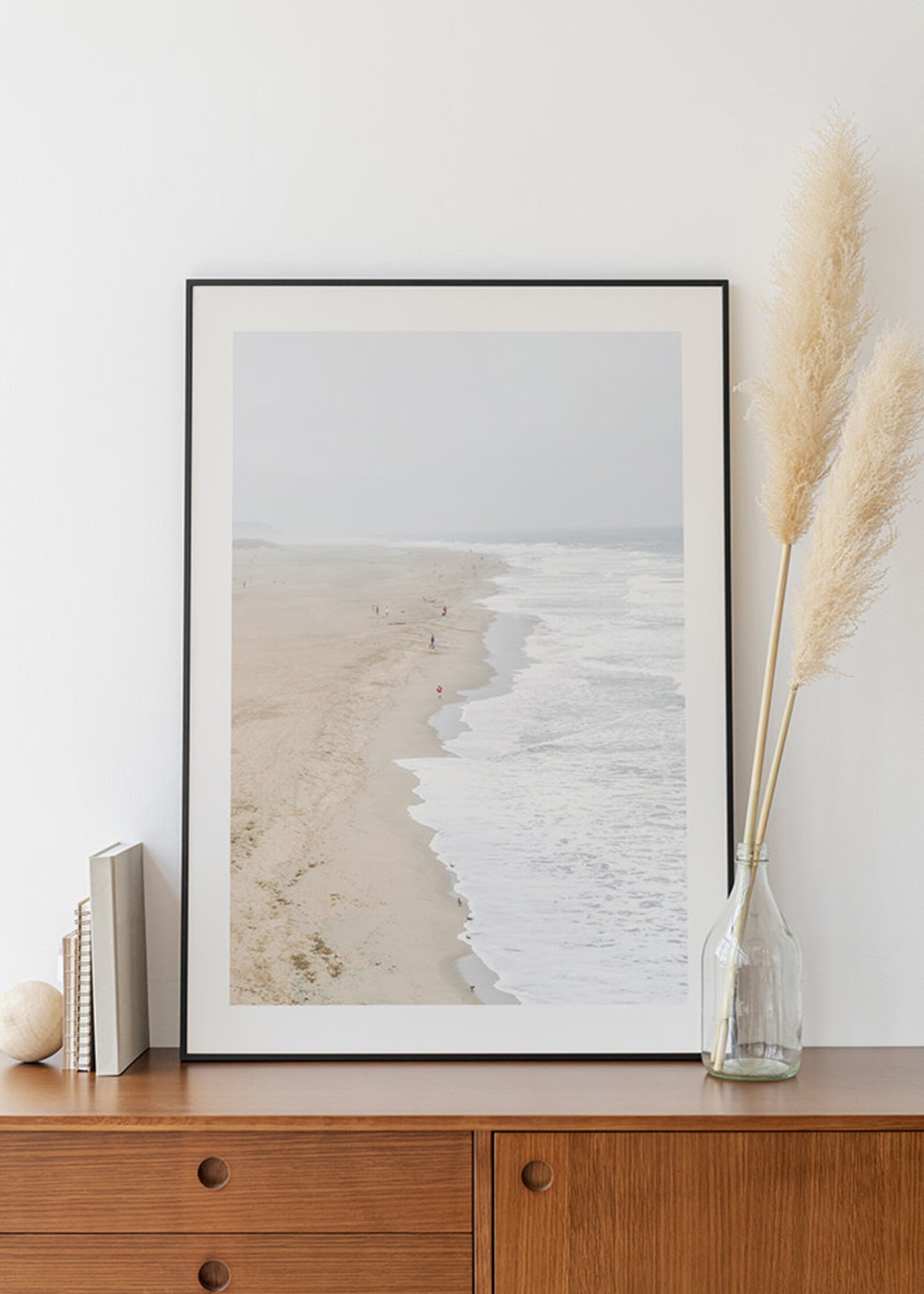 Coastal Print, Muted Neutral Beach Wall Art, Soft Coastal Landscape ...