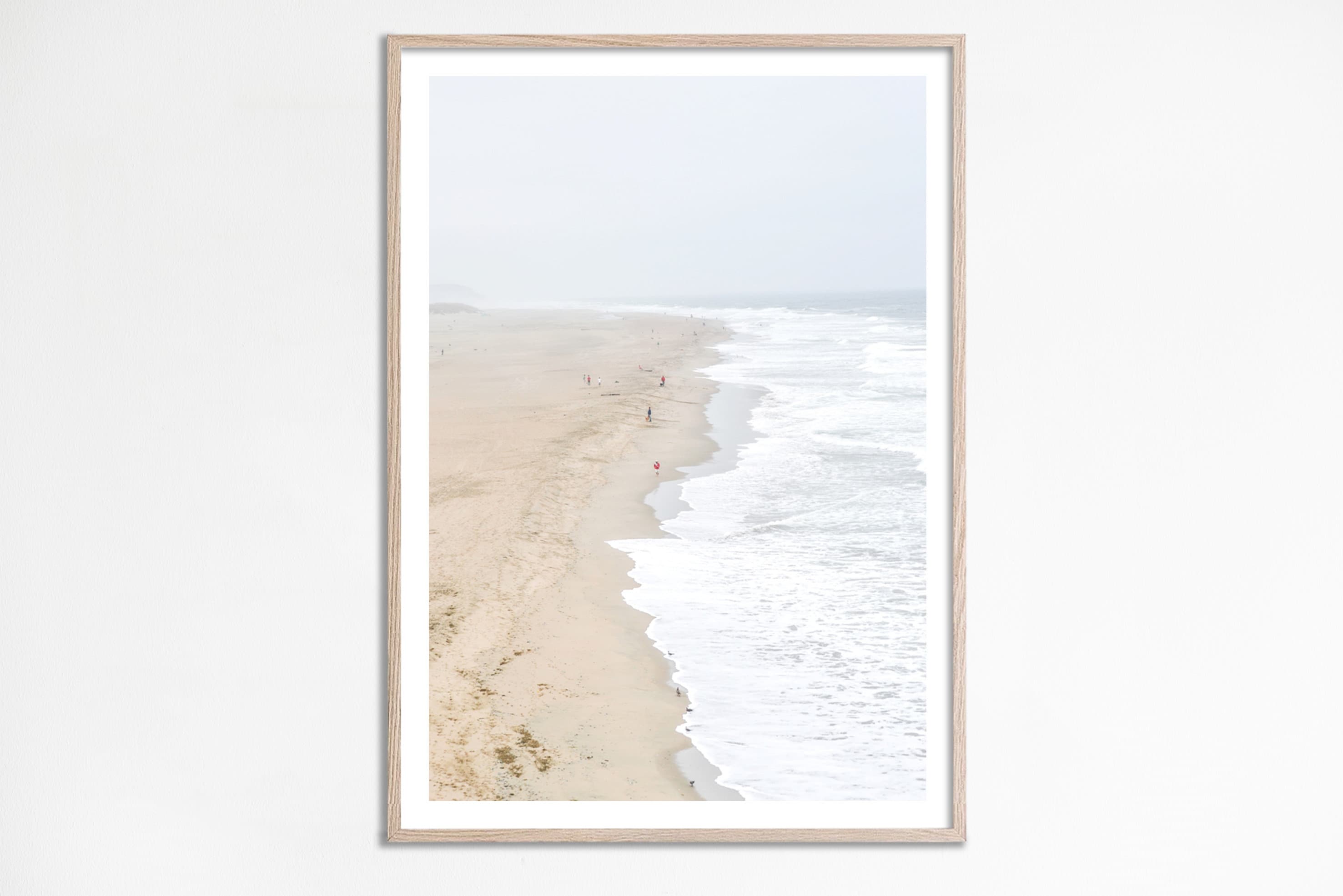 Coastal Print, Muted Neutral Beach Wall Art, Soft Coastal Landscape ...