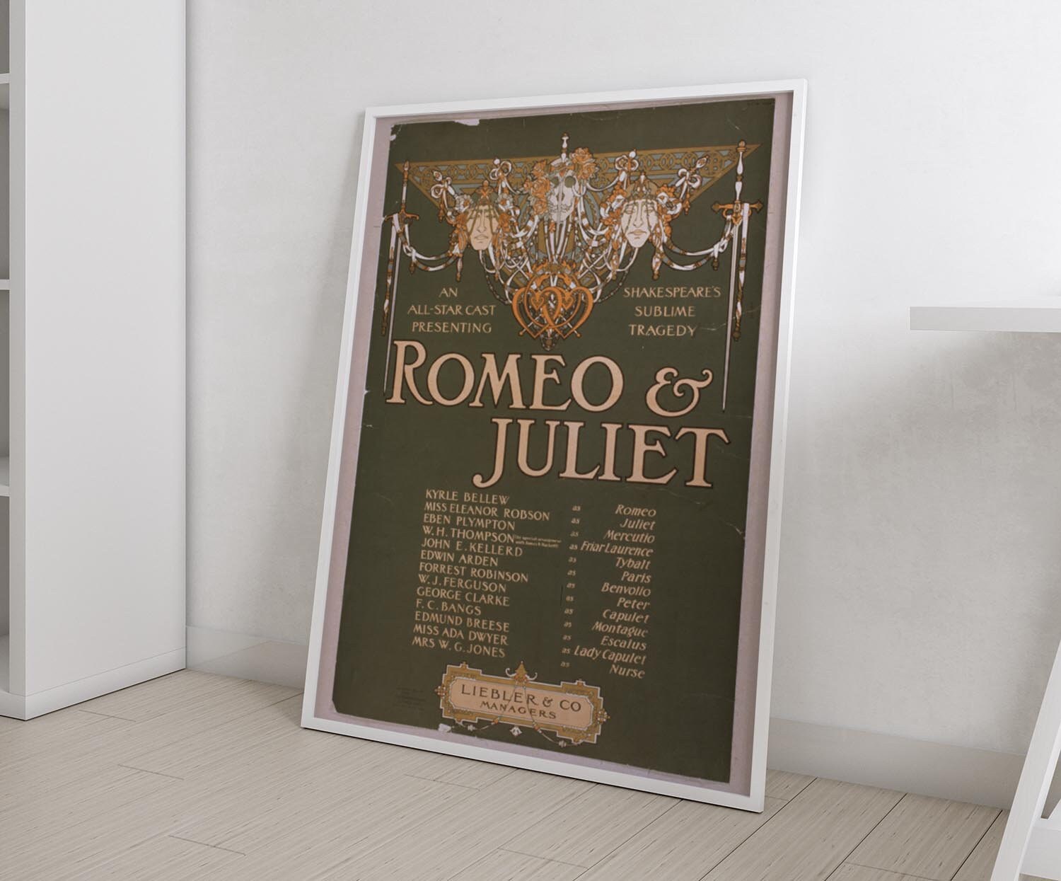 Romeo and Juliet Vintage Poster, Romeo and Juliet Print, Vintage Art ...