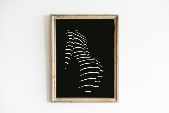 Sensual Body Print Woman Body Shape Abstract Female Body | Etsy