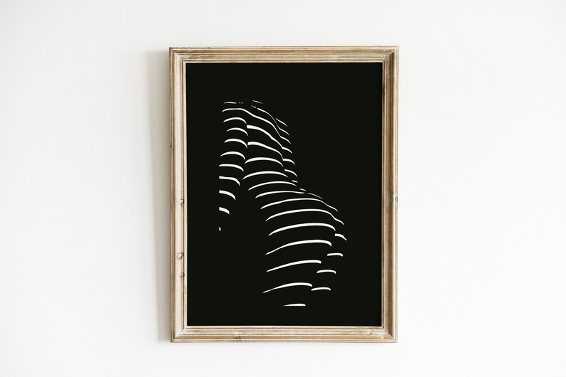 Sensual Body Print, Woman Body Shape, Abstract Female Body Drawing ...