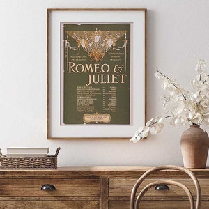 Romeo and Juliet Vintage Poster, Romeo and Juliet Print, Vintage Art ...