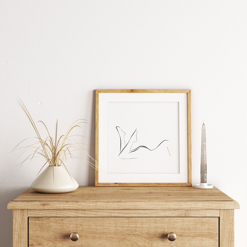 Curvy Woman Body Contour Female Body Outline Printable Wall - Etsy