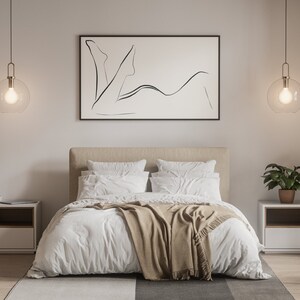 Curvy Woman Body Contour Female Body Outline Printable Wall | Etsy