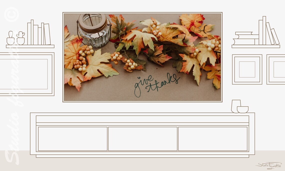 Give Thanks Frame TV Art Give Thanks Inspirational Art Download Autumn ...