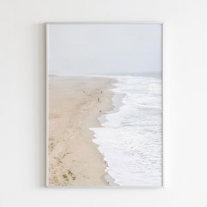 Coastal Print, Muted Neutral Beach Wall Art, Soft Coastal Landscape ...