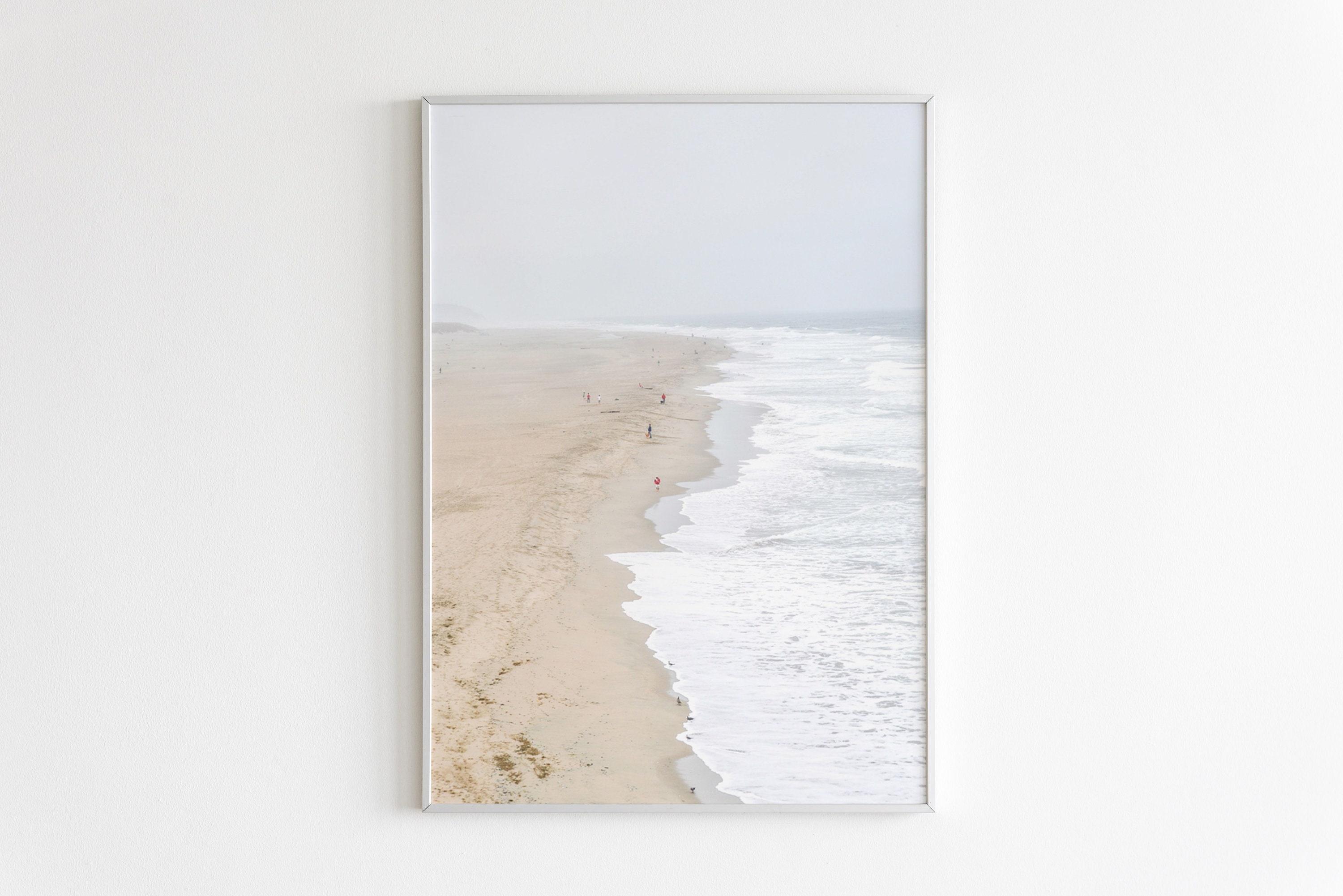 Coastal Print, Muted Neutral Beach Wall Art, Soft Coastal Landscape ...