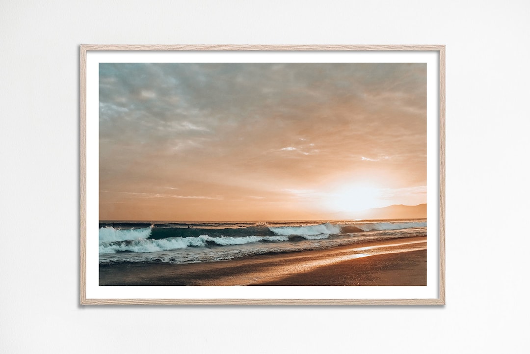 Beach Sunset Print, Sunset Poster Print, Sunrise Beach Print, Beach ...