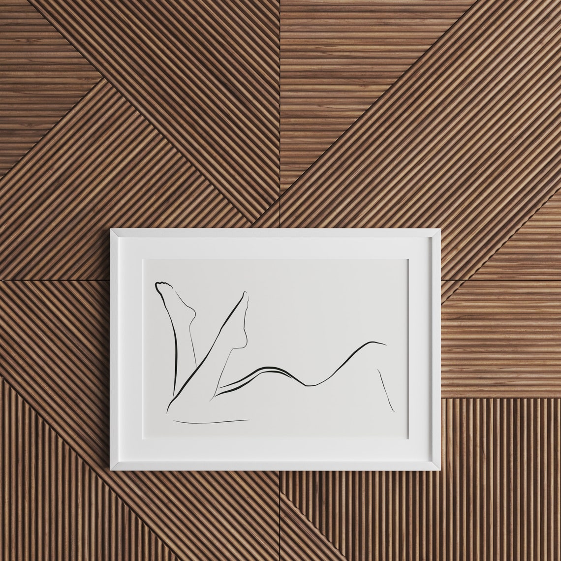 Curvy Woman Body Contour Female Body Outline Printable Wall - Etsy