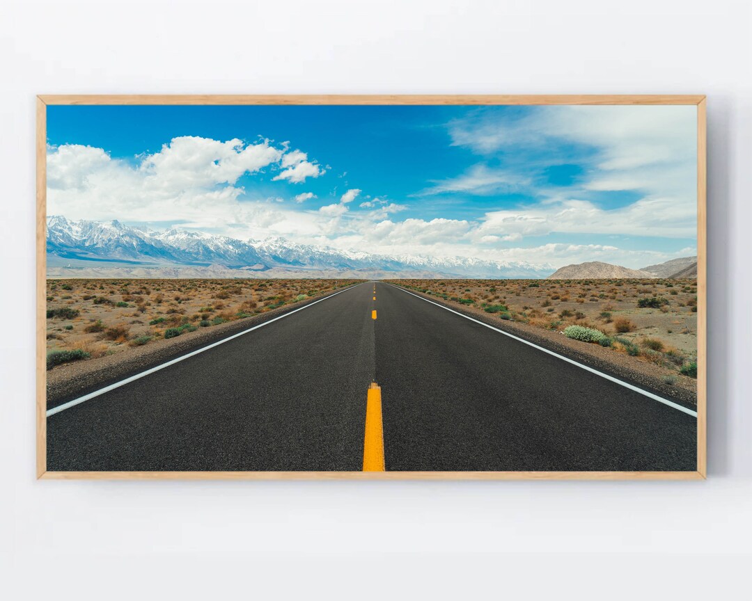 Desert Road Frame TV Art Samsung TV Frame Country Samsung Frame Tv Art ...