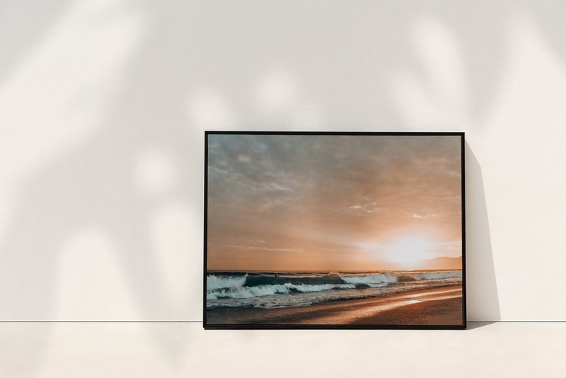 Beach Sunset Print, Sunset Poster Print, Sunrise Beach Print, Beach ...