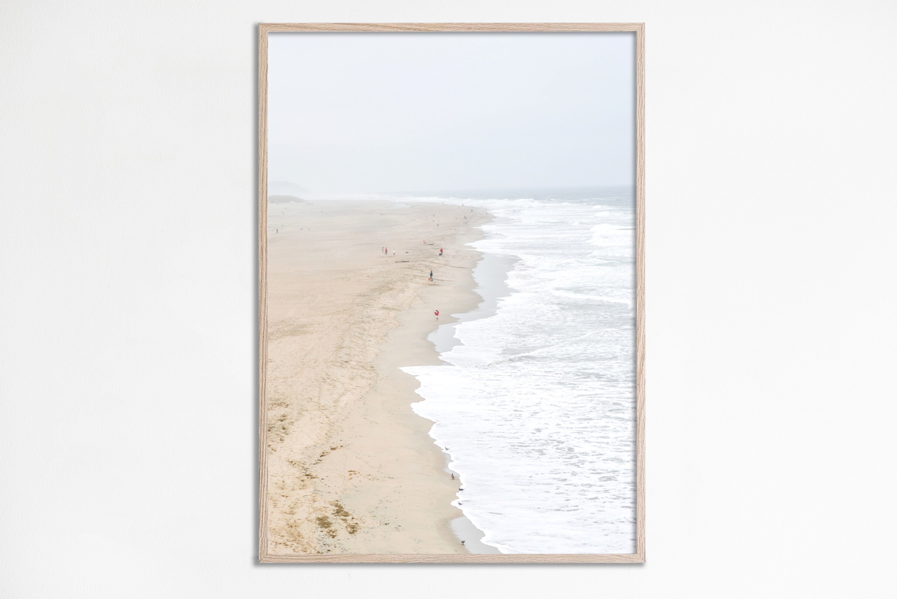Coastal Print, Muted Neutral Beach Wall Art, Soft Coastal Landscape ...