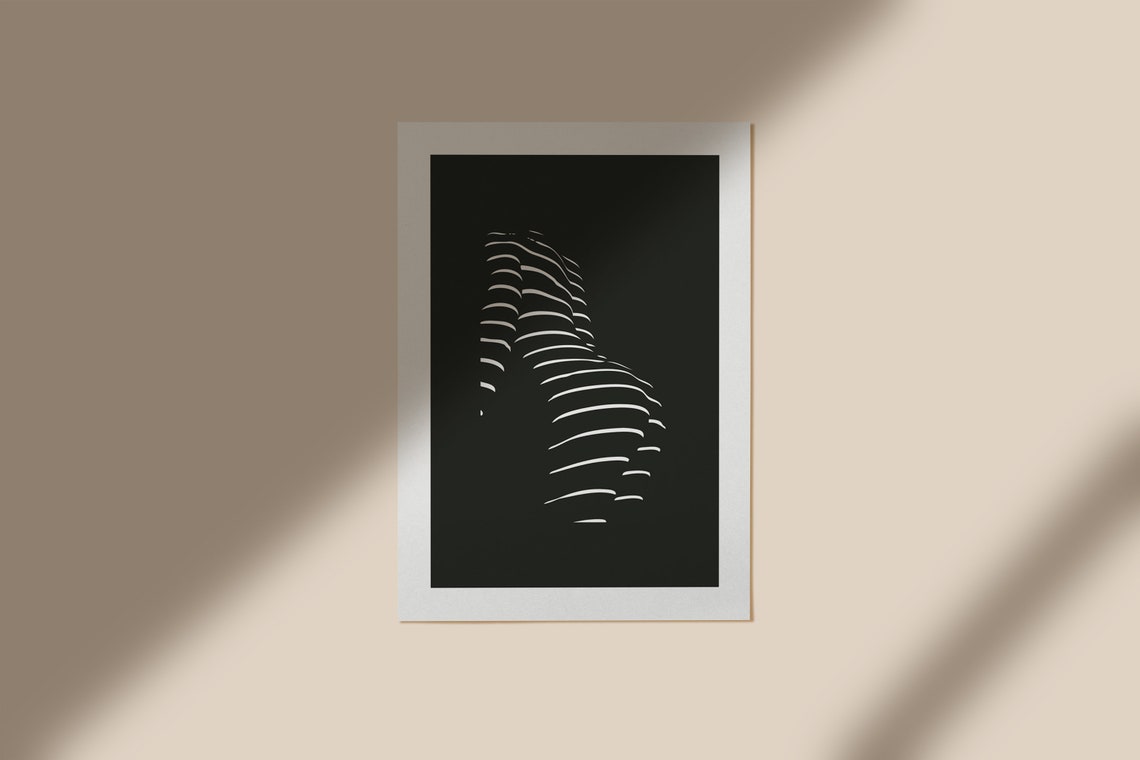 Sensual Body Print Woman Body Shape Abstract Female Body | Etsy