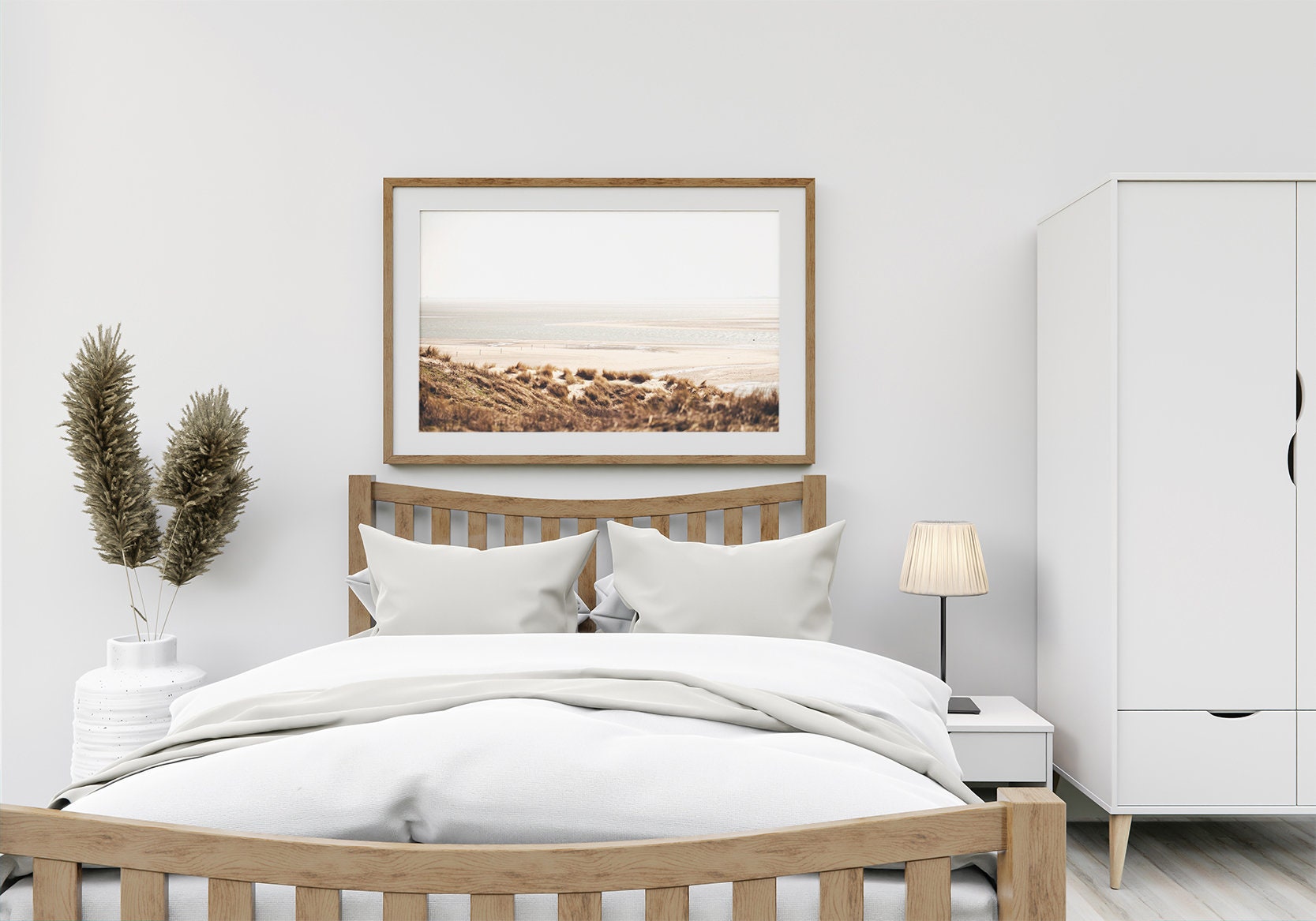 Neutral Coastal Wall Art, Soft Neutral Beach Scenery Landscape, Soft ...