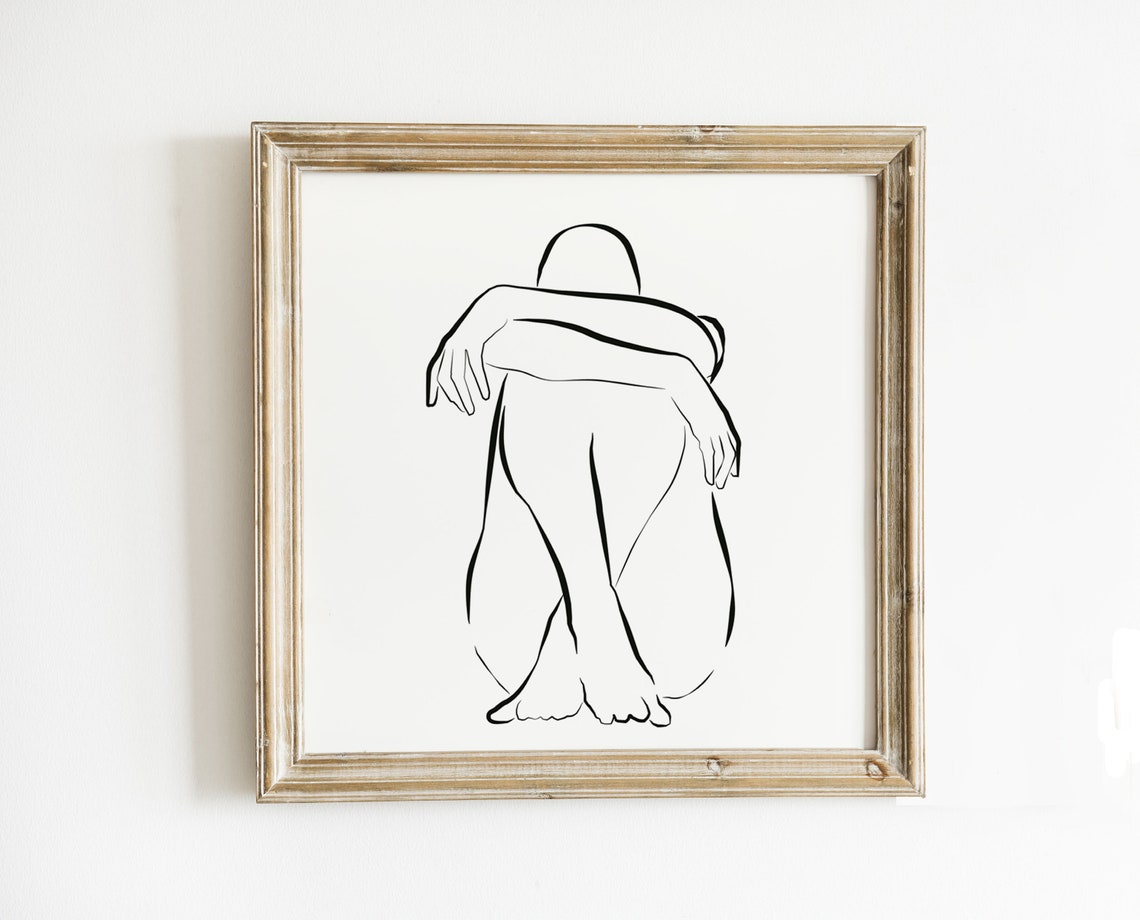 3 Piece Wall Art Line Art Printable Wall Art One Line Art - Etsy